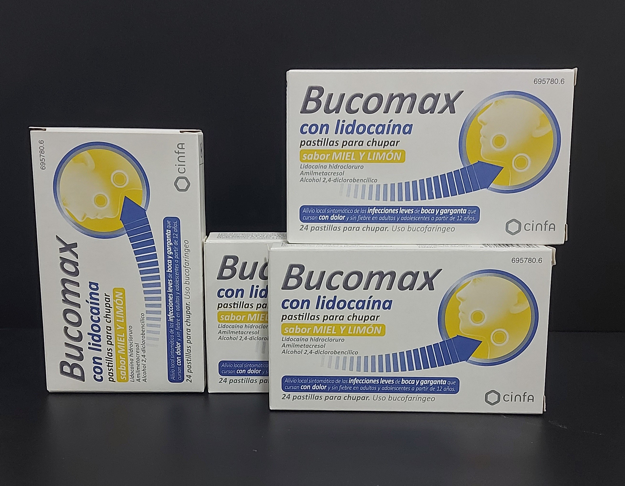 BUCOMAX CON LIDOCAINA 24 PASTILLAS MIEL Y LIMON : Farmacia Almajano